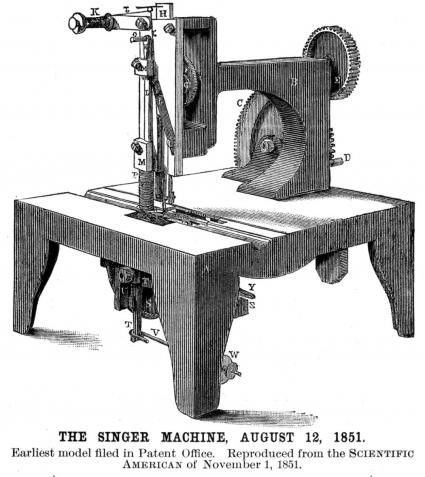 Isaac Singer Sewing Machine Advertisement